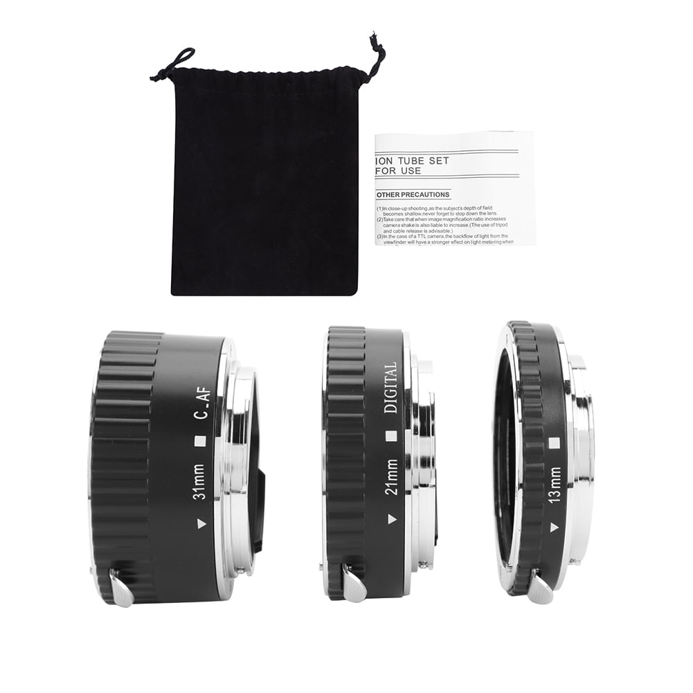 Lens Adapter Macro Extension Tube Set Ring for Canon DSLR Mount - Walmart.com