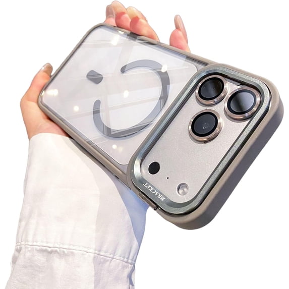 Lens Bracket Clear Magnetic Phone Case for iPhone, Compatible with ...