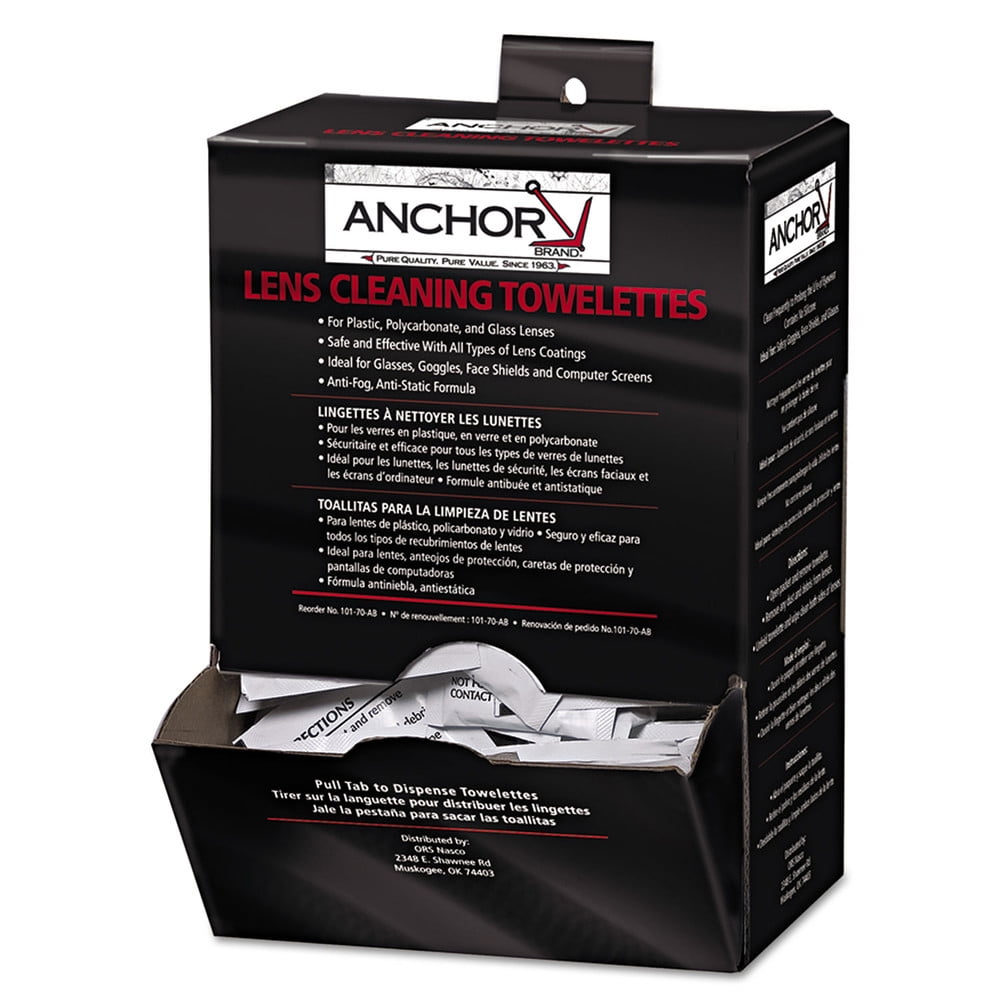 Lens Cleaning Towelettes, 5 in x 8", White, 100/Box - Walmart.com