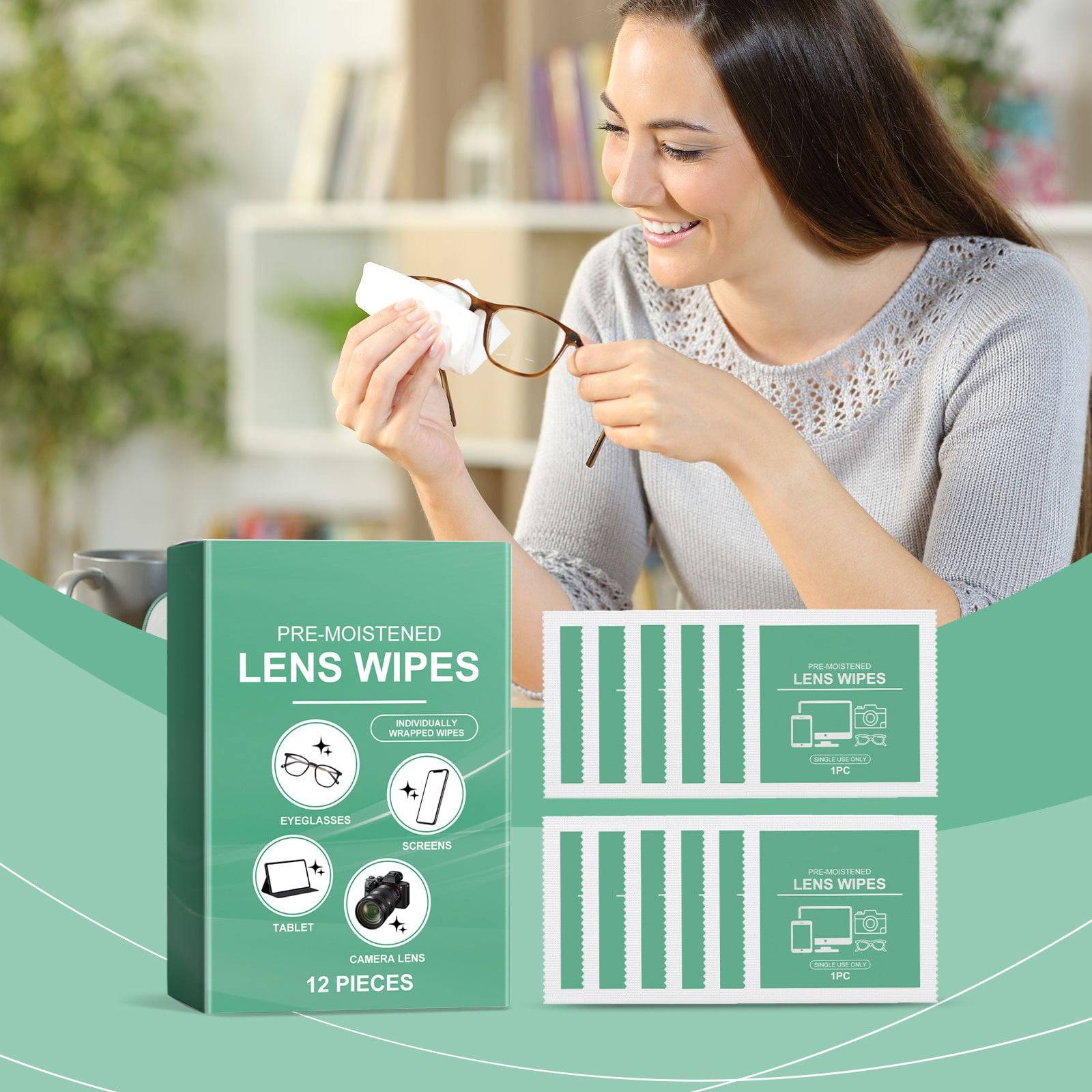 Lens Cleaning Wipes Wet Individually Packaged Screen Wipes（5ml） for ...