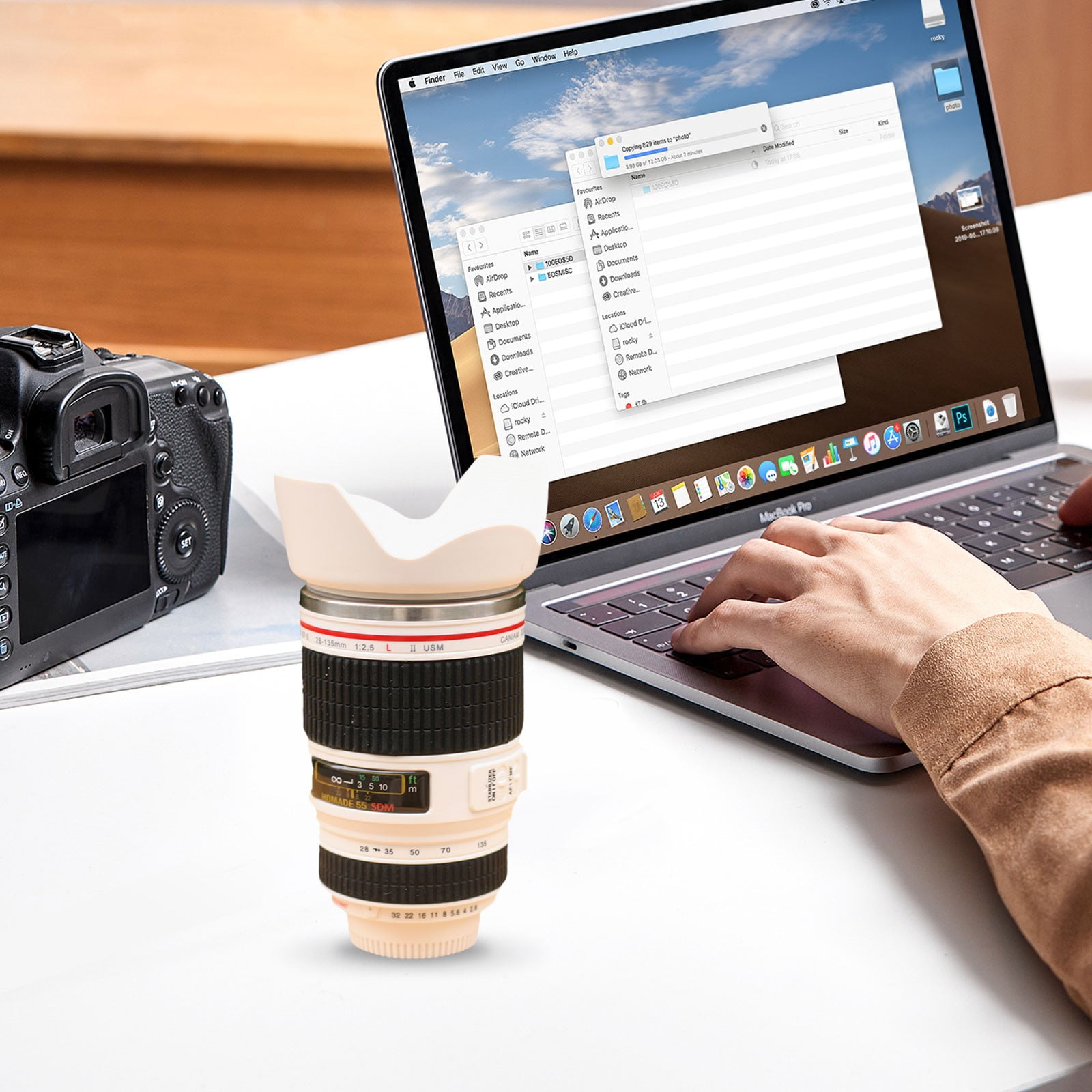 Lens Cup Stainless Steel Water Cup White A, Creative Fourth Generation ...