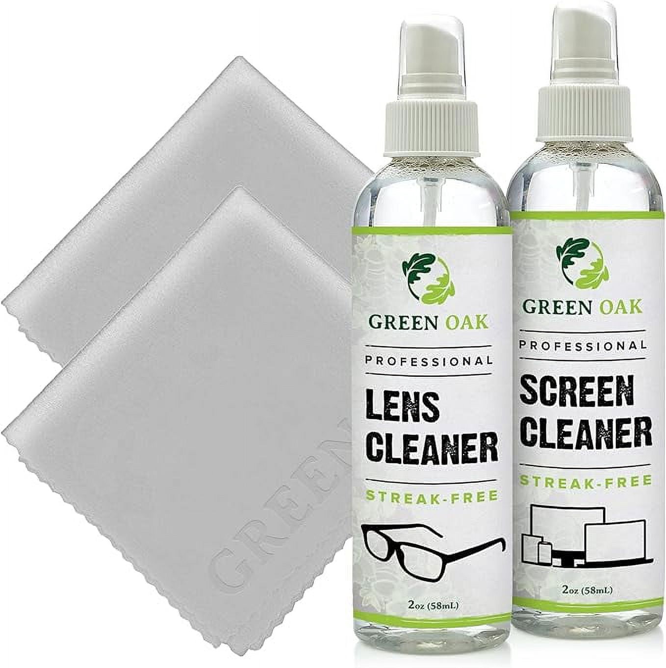 Lens and Screen Cleaner Spray Kit by Green Oak - Safely Cleans Monitors ...