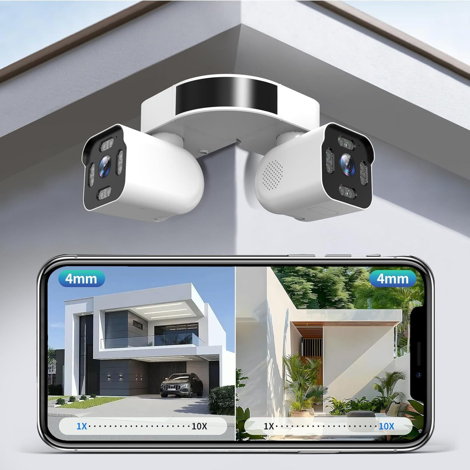 Lens WiFi Outdoor Cameras For Home Security, 2.5K/5MP House Cameras ...