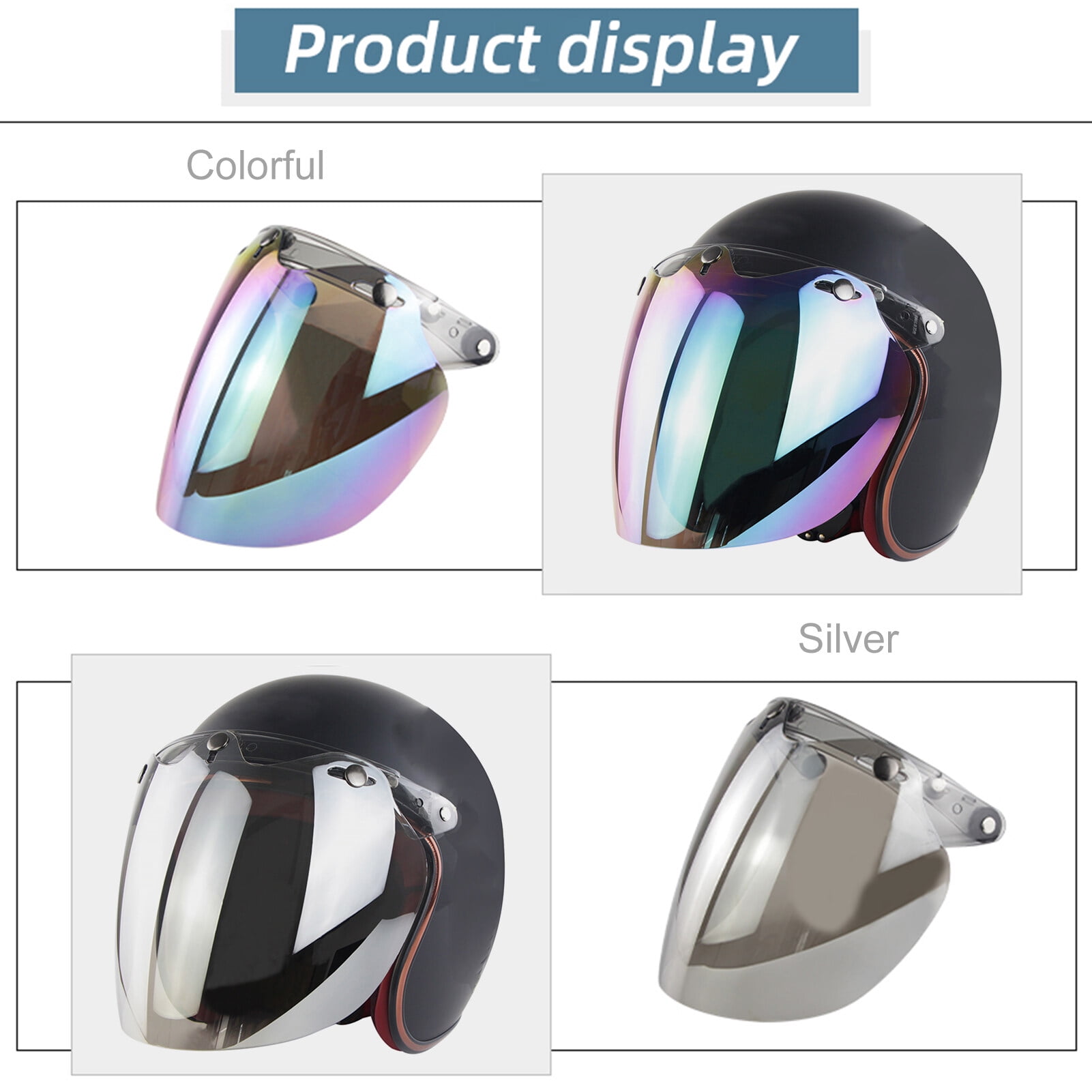 Lens,Wind Visor Lens Bubble Wind Helmet Visor Helmet Bubble Lens Open ...