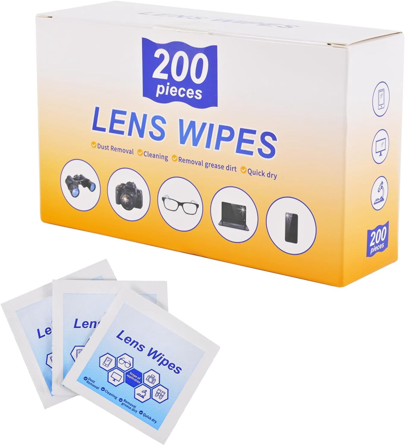 Lens Wipes for Eyeglasses,Eyeglass erasers are packed separately ...