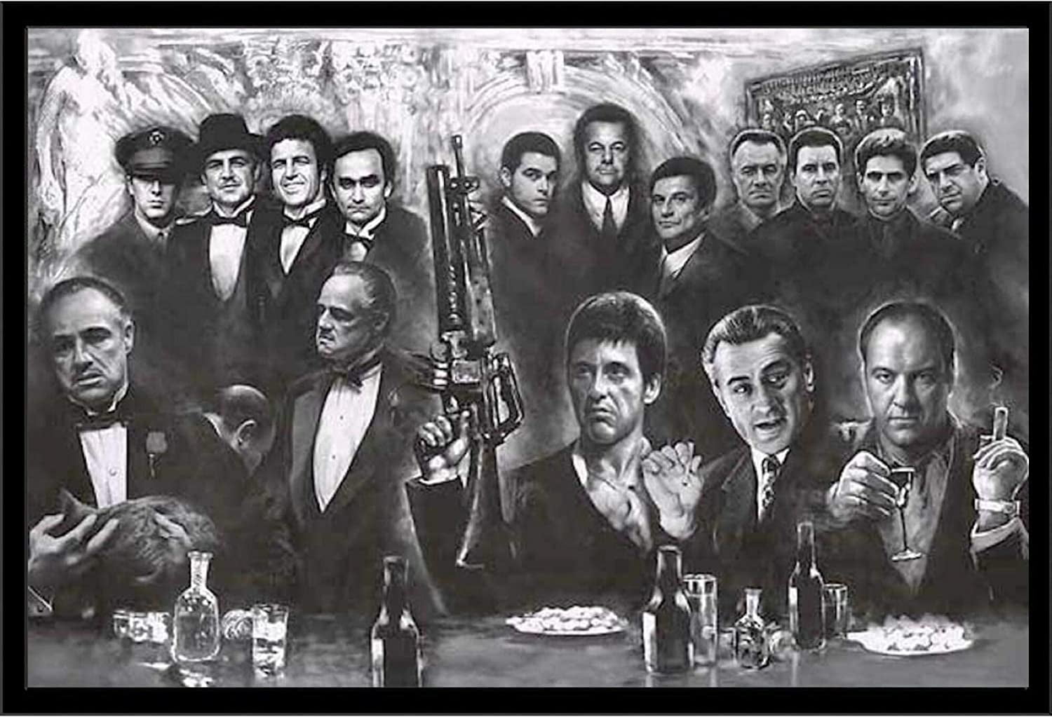 Lentics Mafia Gangster Scarface | Sopranos Goodfellas & Godfather Wall ...