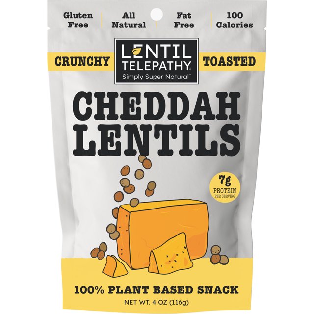 Lentil Telepathy Savory Cheddah (Dairy Free) Crunchy Toasted Snacks ...