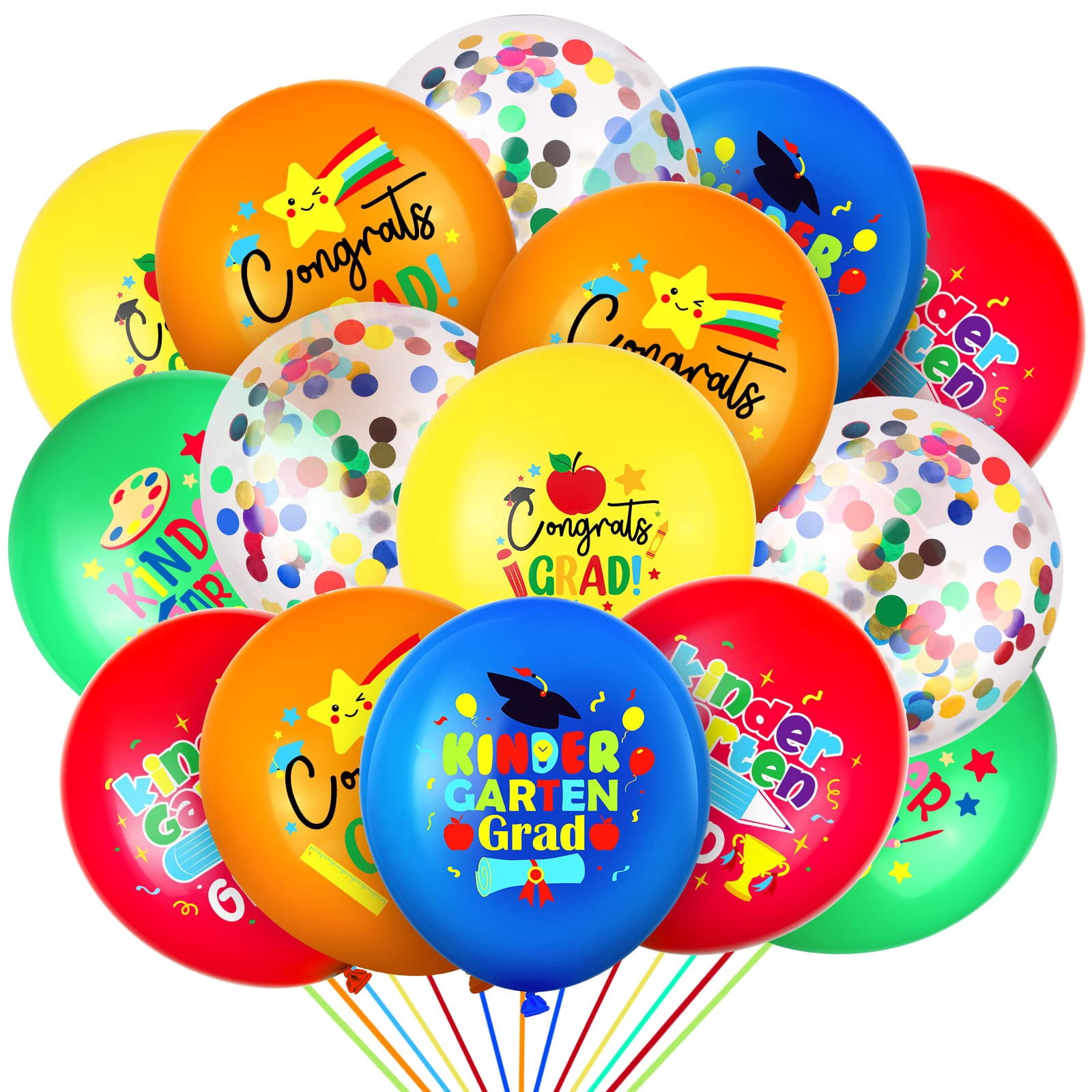 Prek Grad Balloons Back To School Leyndo 6.56 Ft Kindergarten ...