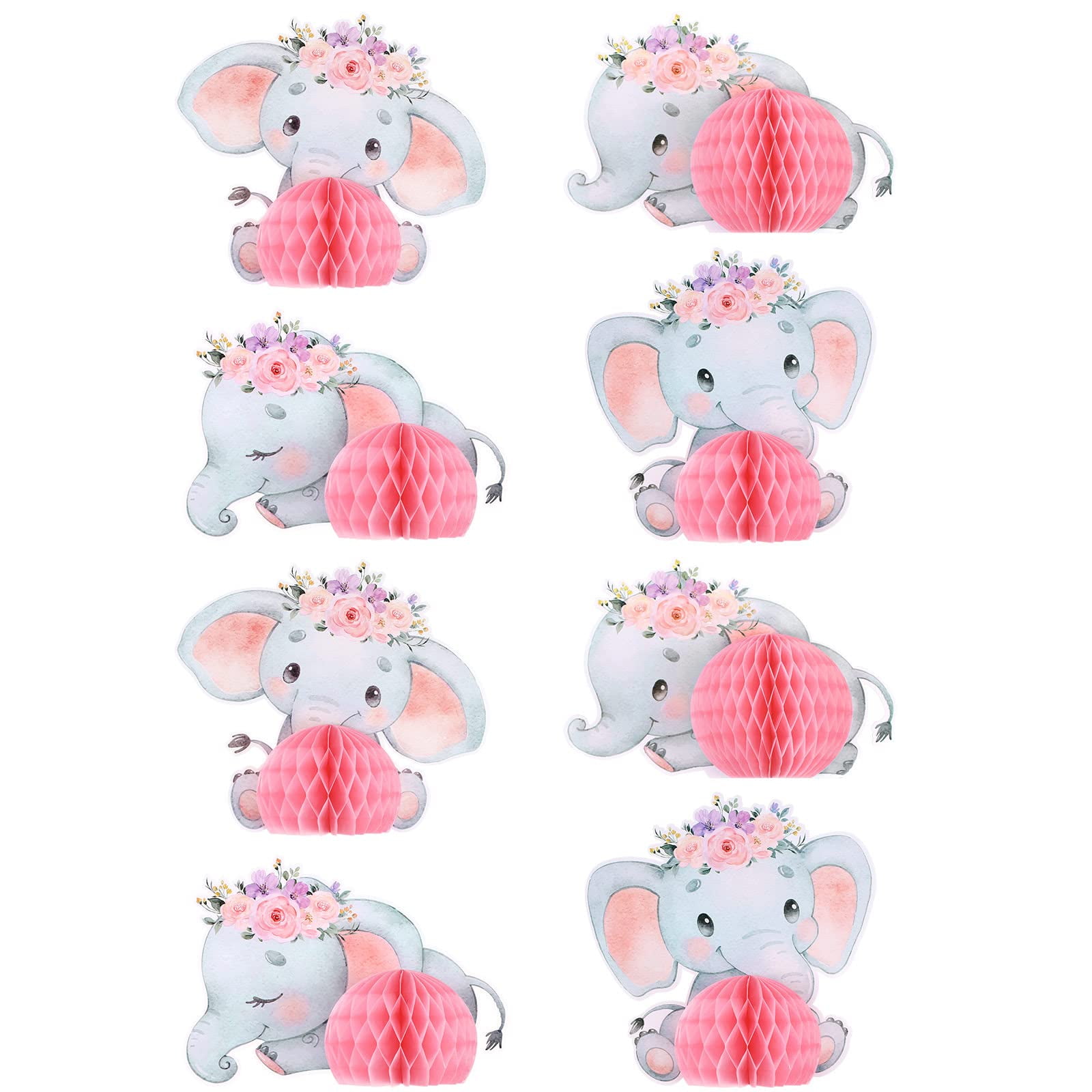 Lenwen 8 Pcs Pink Elephant Baby Shower Decorations for Baby Shower ... Lenwen 8 Pcs Pink Elephant Baby Shower Decorations for Baby Shower ...