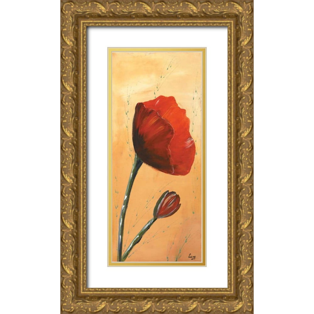 Leny 10x18 Gold Ornate Wood Framed with Double Matting Museum Art Print ...
