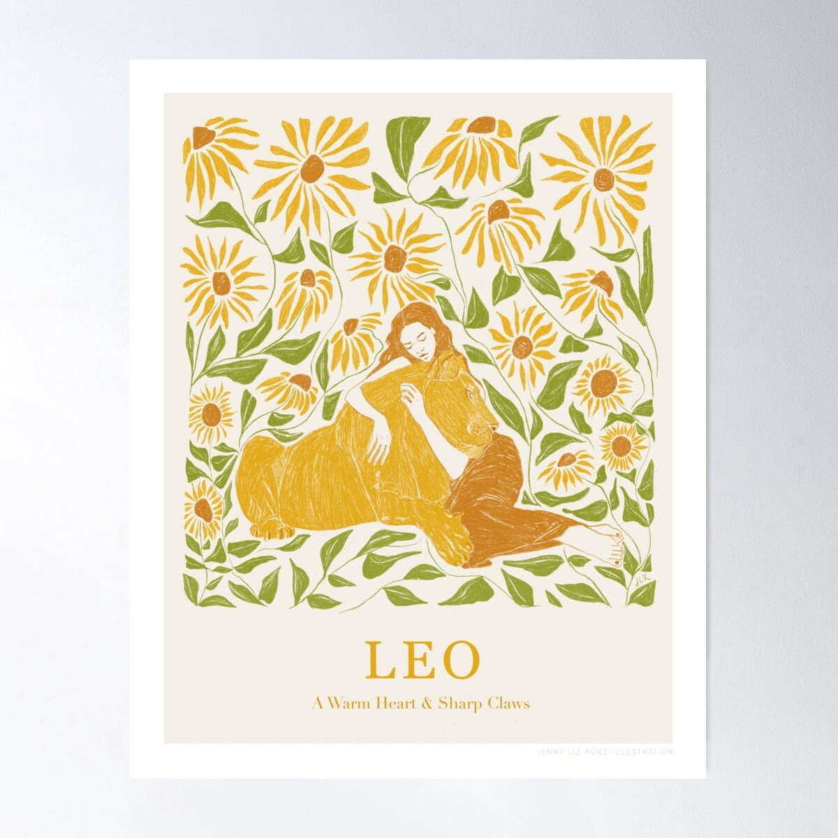 Leo - A Warm Heart And Sharp Claws Poster Wall Art, Modern Wall Decor ...