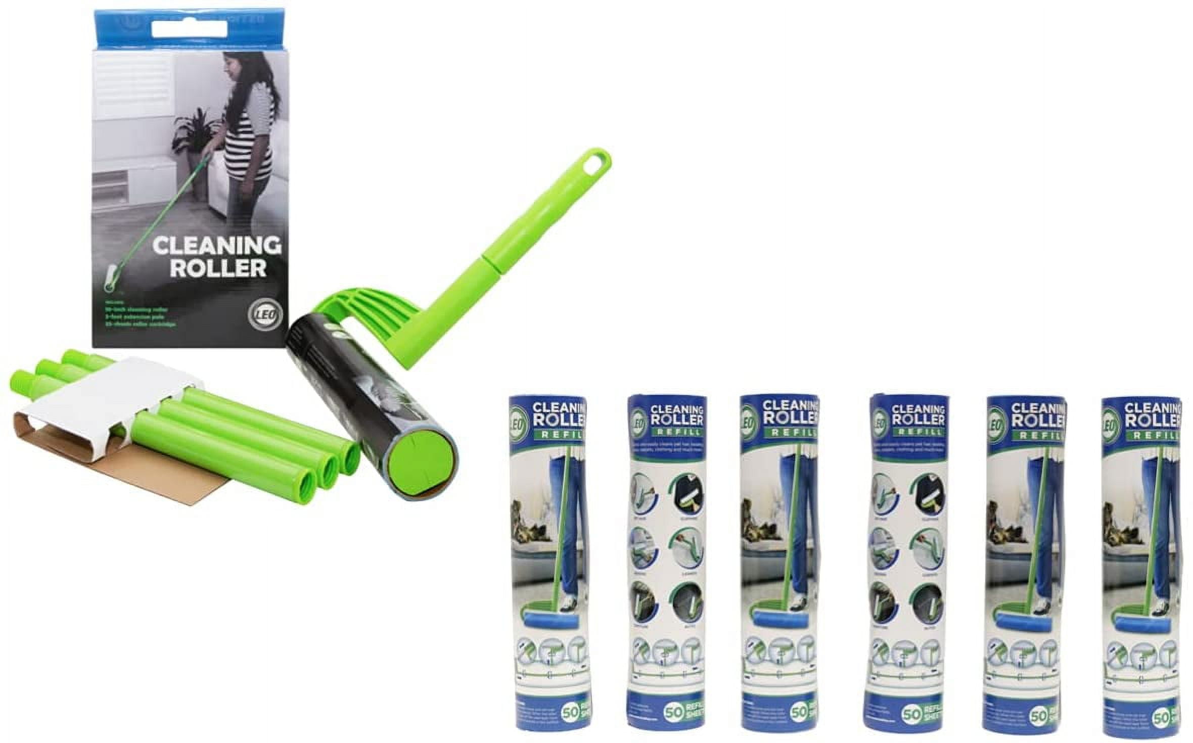 Leo Cleaning Roller with ajustable Handle Plus 6 Refills. Total 325 ...