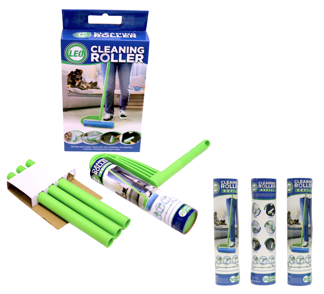 Leo Cleaning Roller with extendable Handle Plus 3 Refills. Total 175 ...