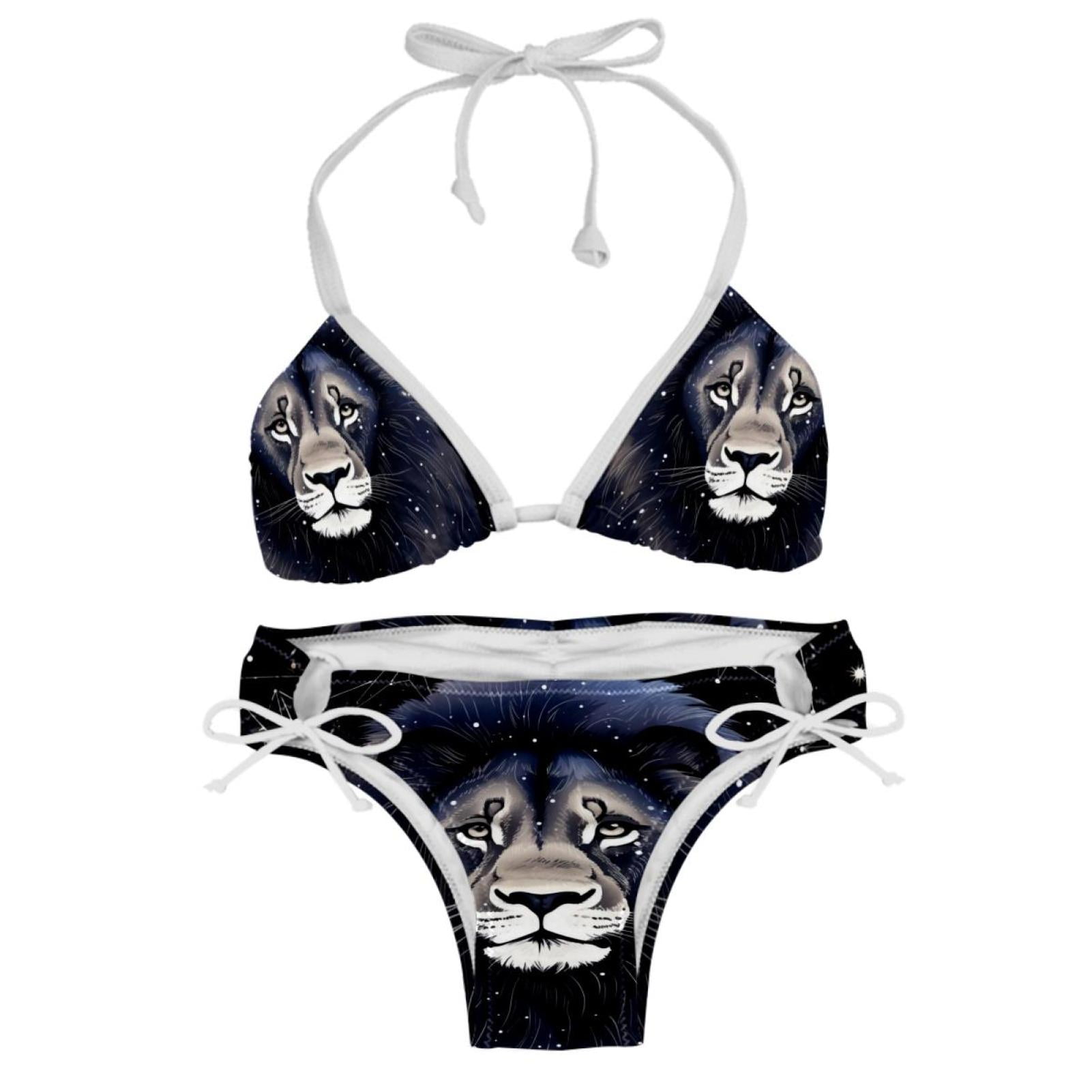 Leo Constellation Detachable Sponge Adjustable Strap Bikini Set Two ...