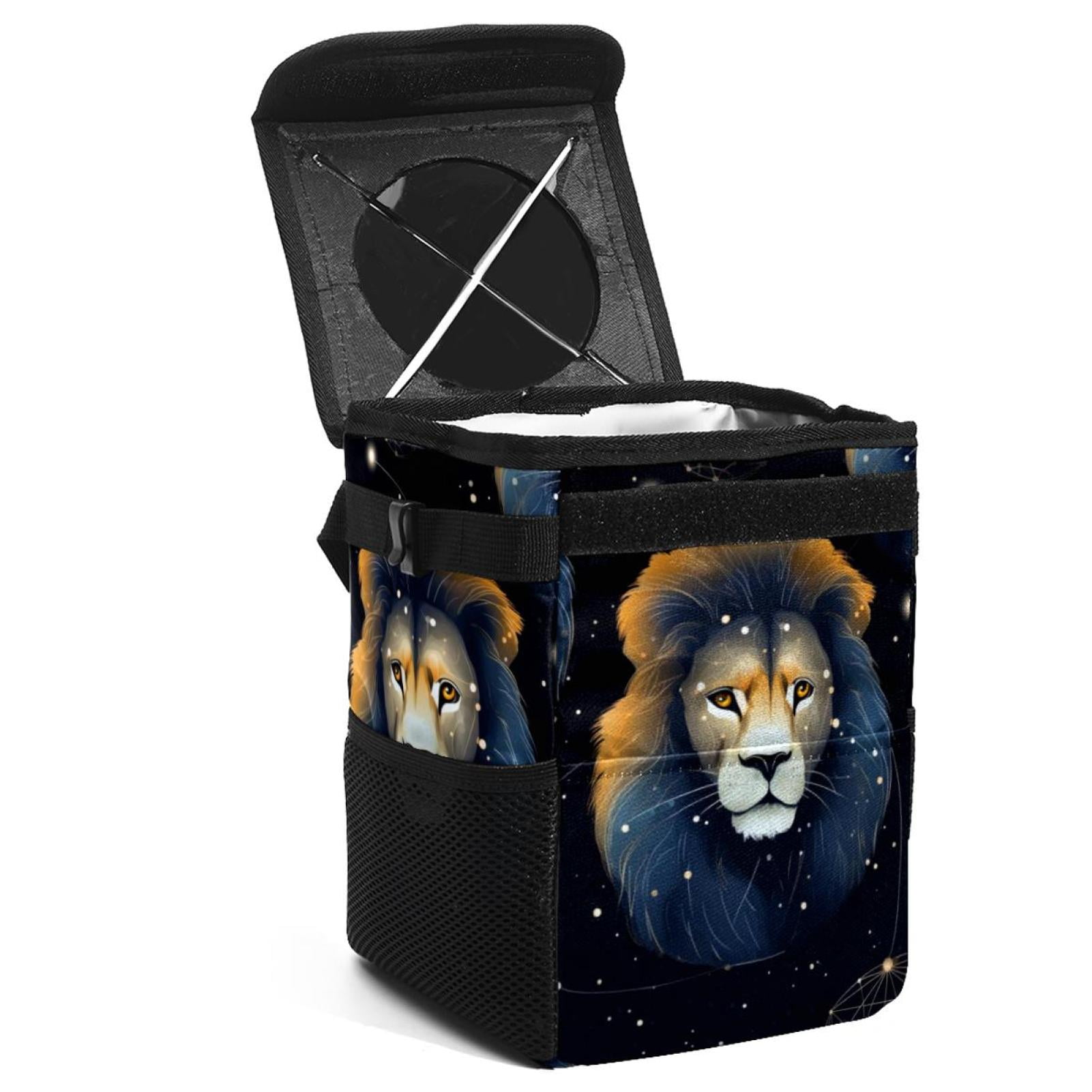 Leo Constellation Foldable Car Trash Bin with Lid, Leak-proof Hanging ...