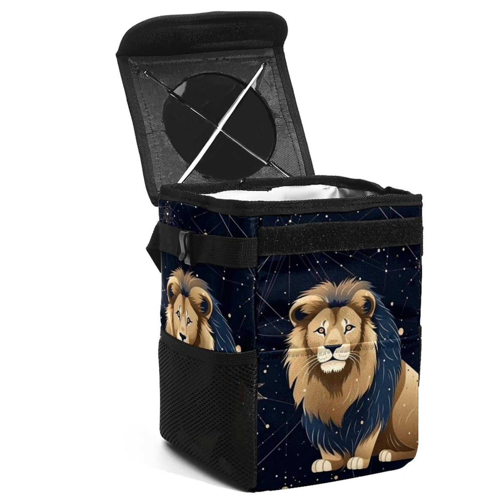 Leo Constellation Foldable Car Trash Bin with Lid and Leak-Proof Mini ...