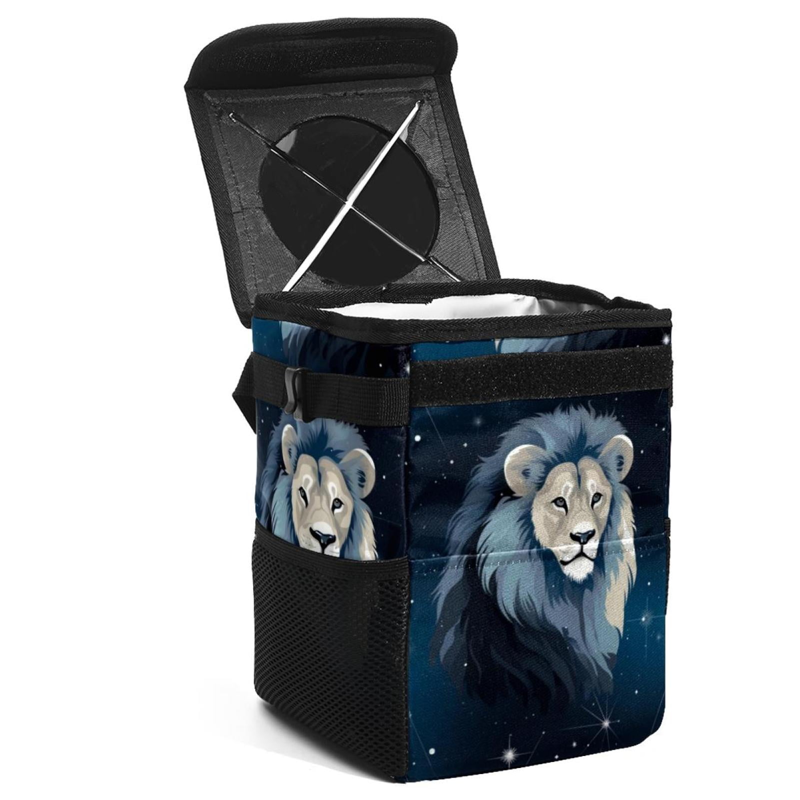 Leo Constellation Foldable Car Trash Can with Lid, Leak-Proof Hanging ...