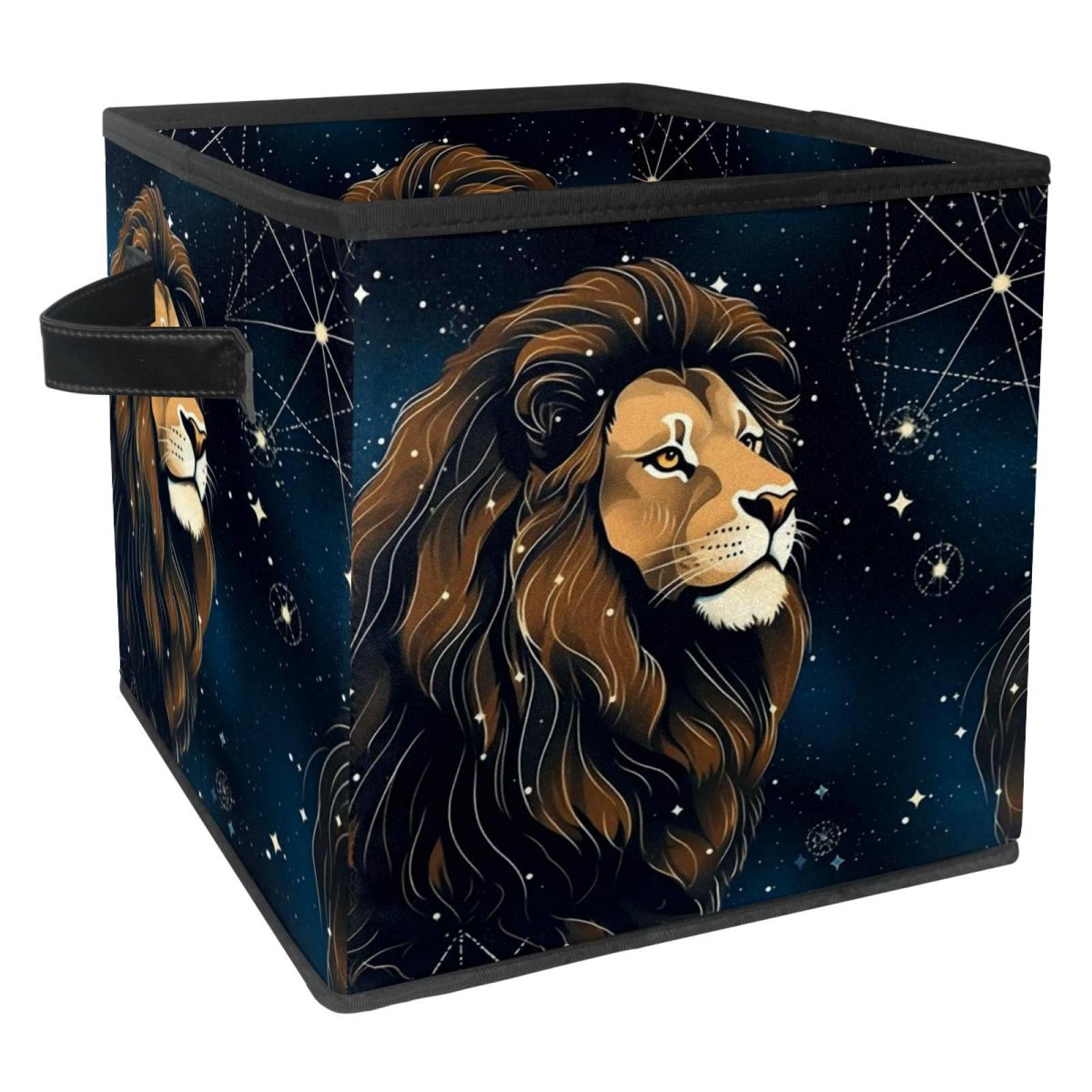 Leo Constellation Foldable Cube Organizer with Handle, 10.8"x10.5"x10.6 ...