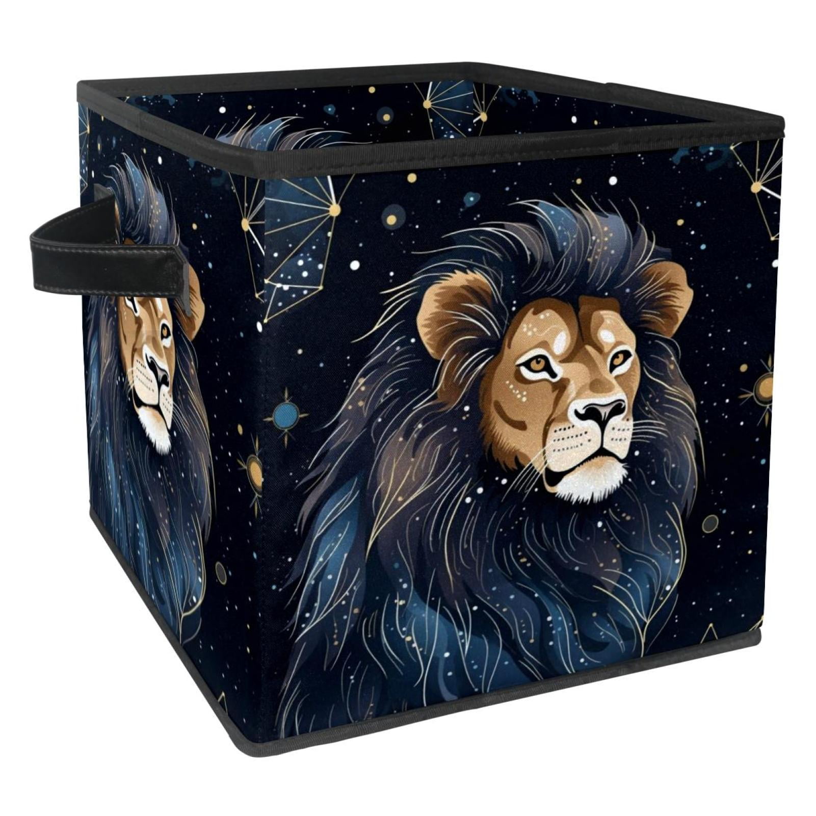 Leo Constellation Foldable Storage Cubes with Handle, 10.8"x10.5"x10.6 ...