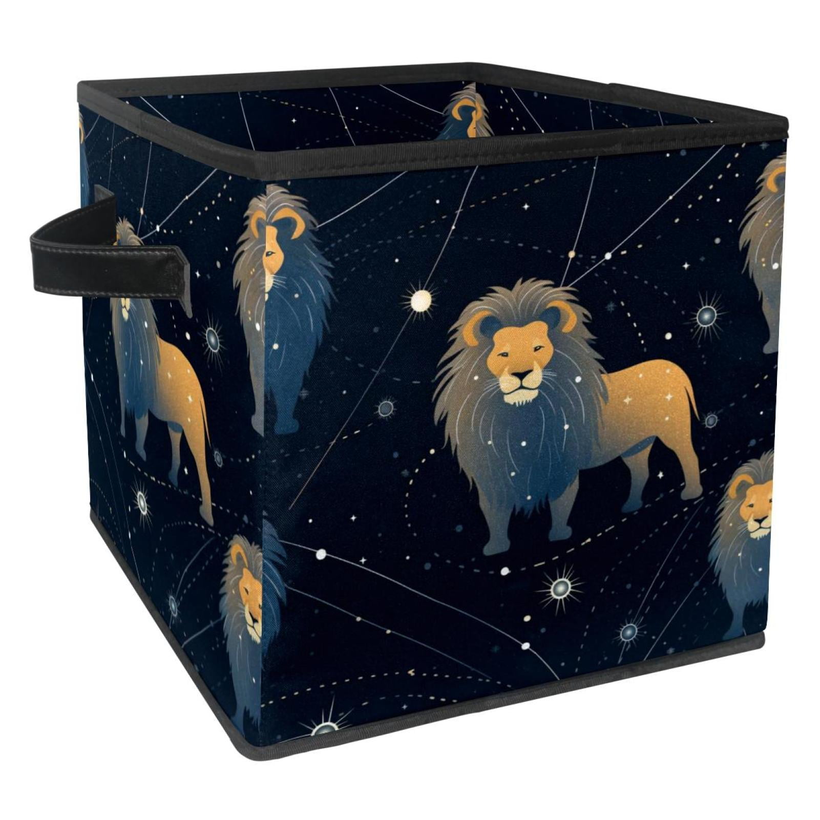 Leo Constellation Foldable Toy Box with Handle, 10.8"x10.5"x10.6 ...