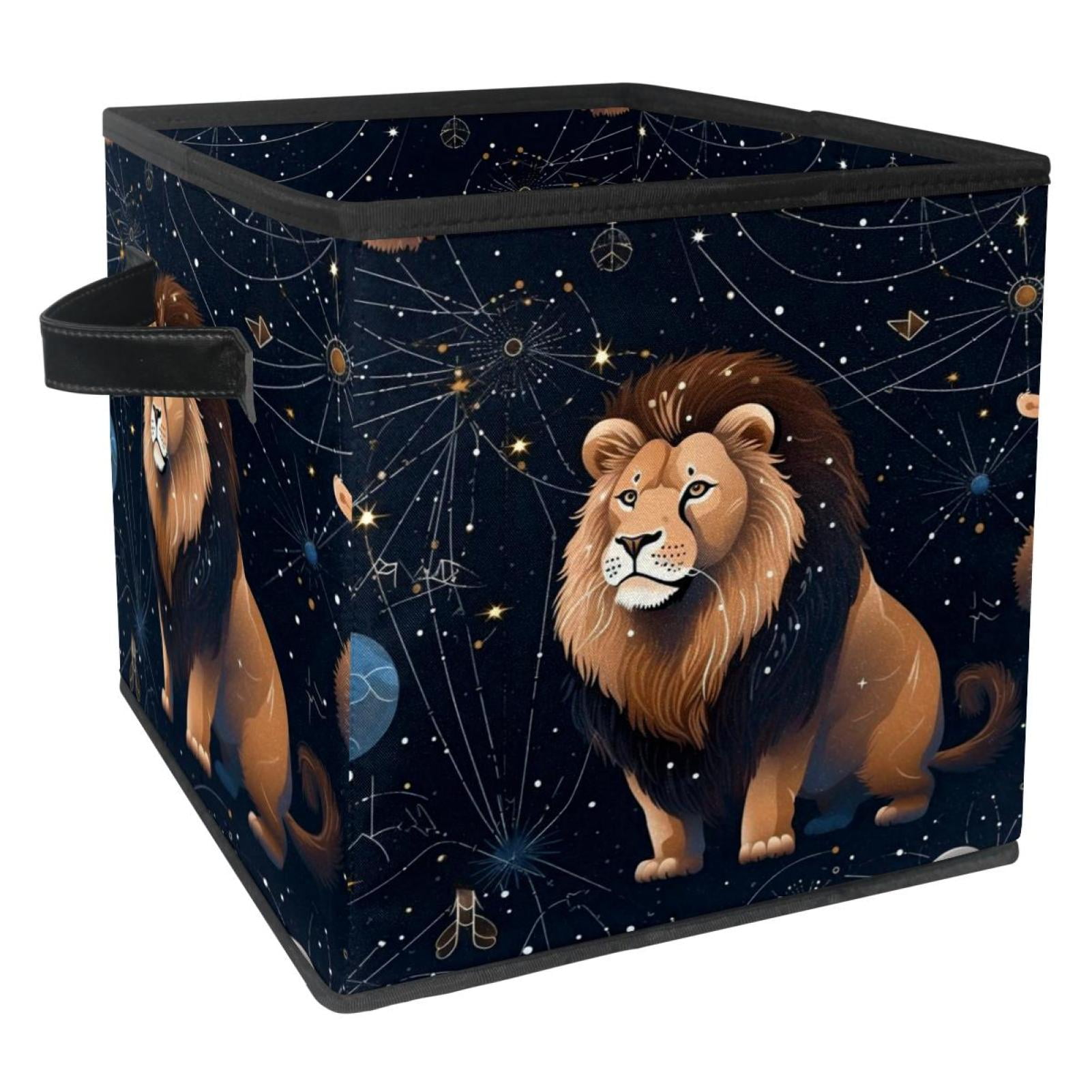 Leo Constellation Foldable Toy Box with Handle, 10.8"x10.5"x10.6 ...