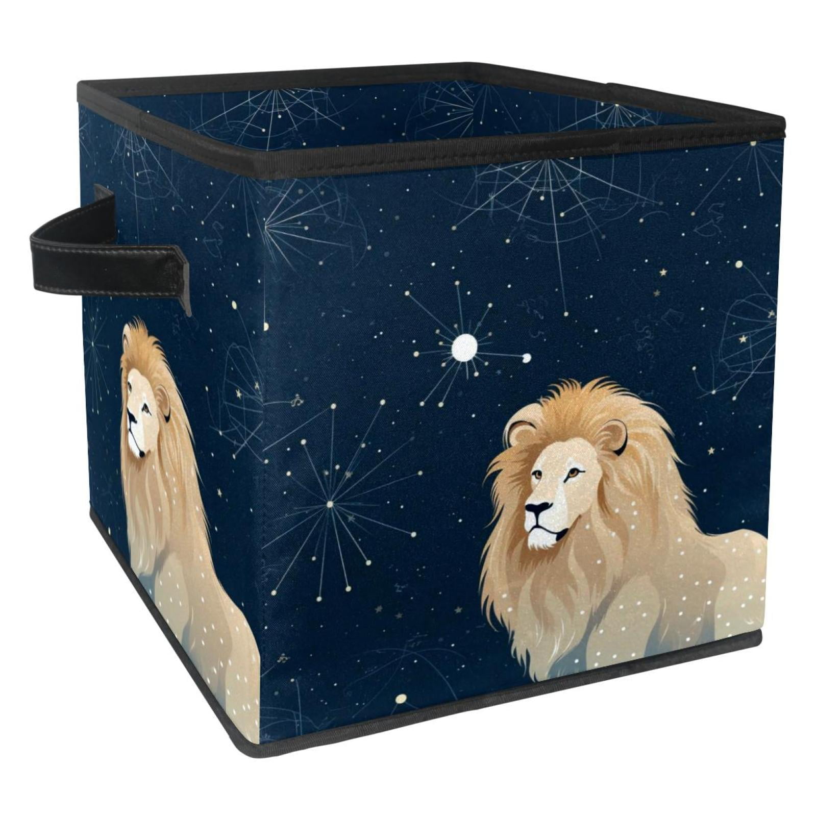 Leo Constellation Foldable Toy Box with Handle, 10.8"x10.5"x10.6 ...