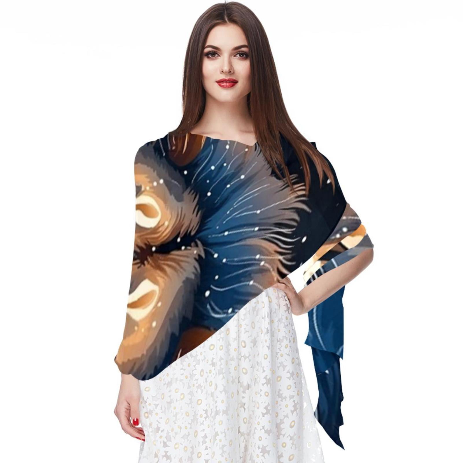 Leo Constellation Light and Breathable Chiffon Yarn Silk scarf for ...