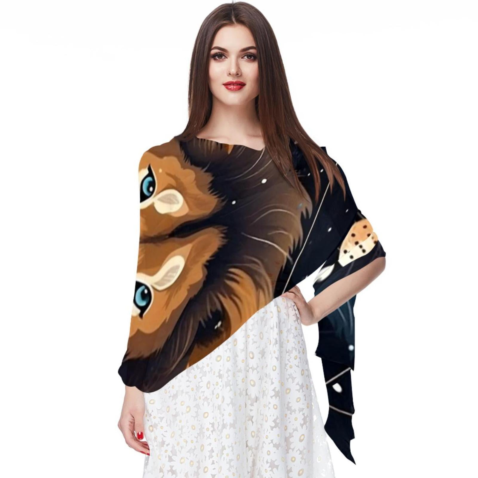 Leo Constellation Light and Breathable Chiffon Yarn Silk scarf for ...