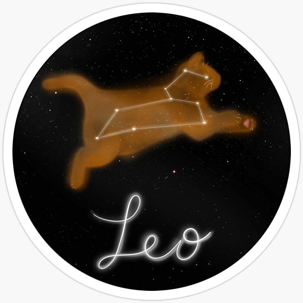 Leo Constellation Sticker Phone Decal Water Bottle Stickers Car Decals ...