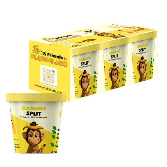 Leo & Friends In Flavorland Banana Split Flavored Milkshake Mix ...