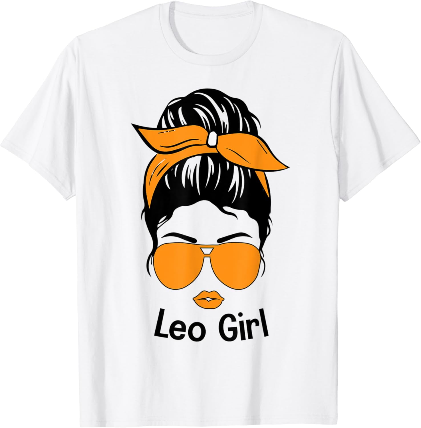 Leo Girl Woman Face Leopard Bandana Wink Eye T-Shirt - Walmart.com