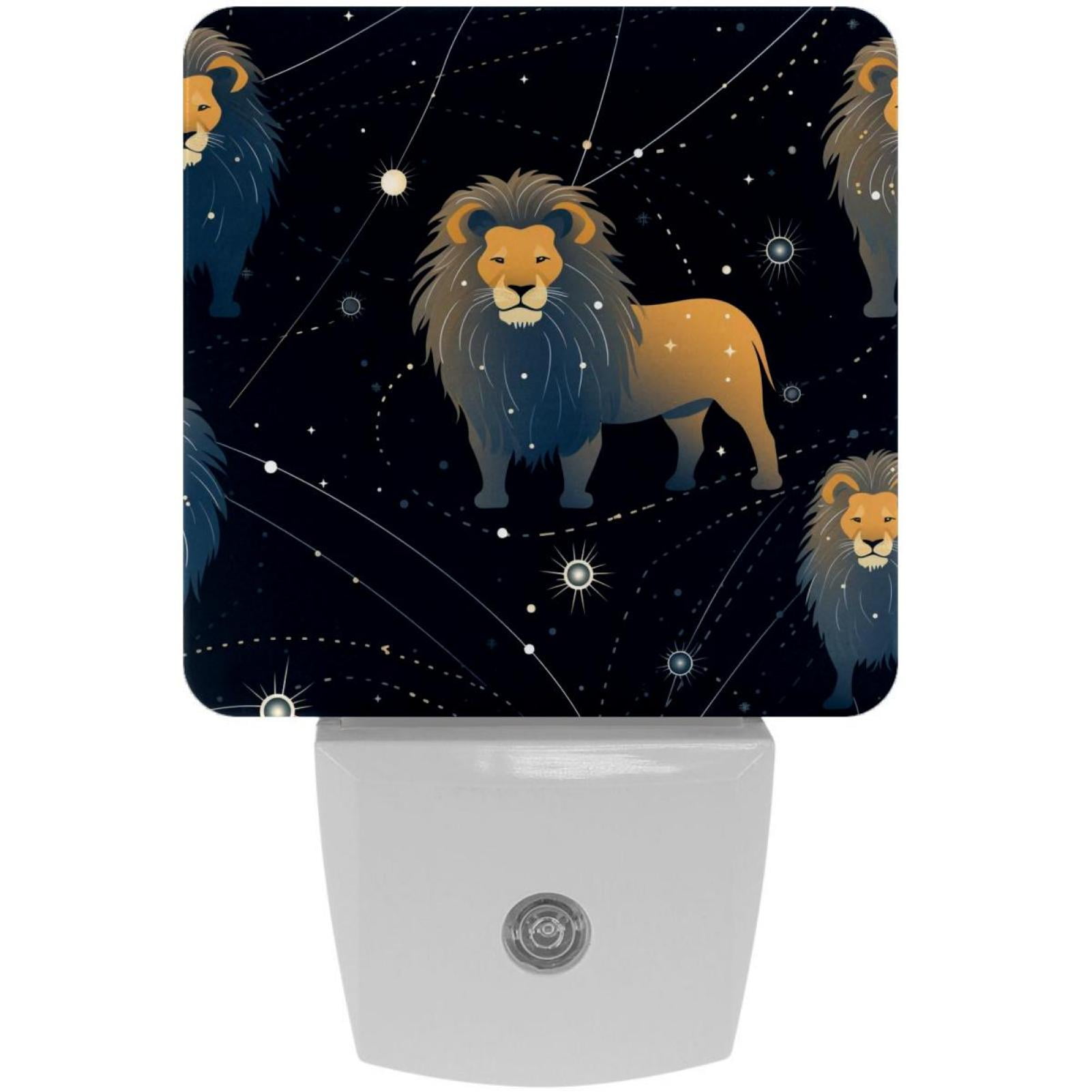 Leo LED Square Night Lights - Energy Efficient Plug-in Wall Lamp with Auto Sensor, Soft Glow ...