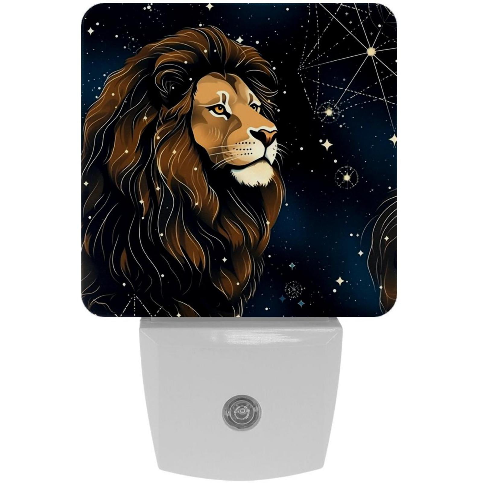 Leo LED Square Night Lights - Energy Efficient Plug-in Wall Lamp with Auto Sensor, Soft Glow ...