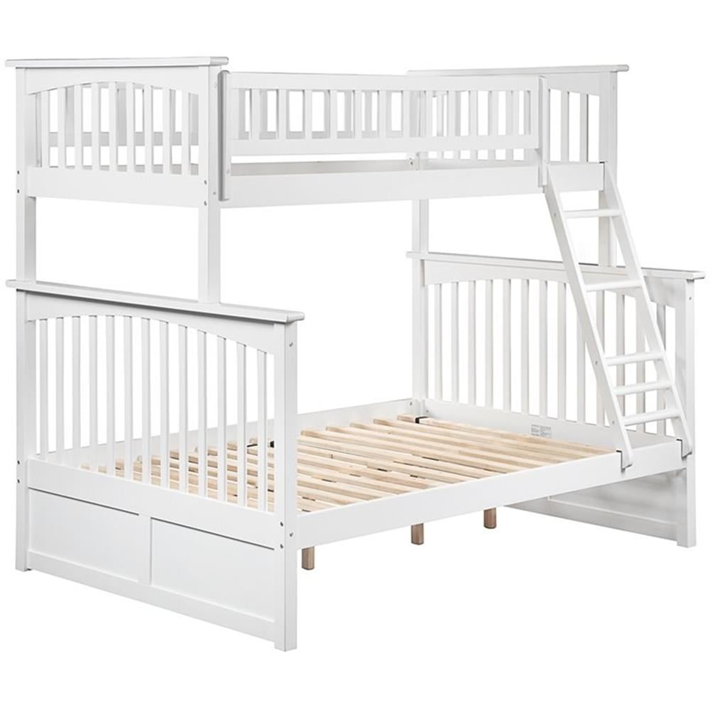 Leo & Lacey Modern Wood Twin Over Full Bunk Bed with USB Charger in ...