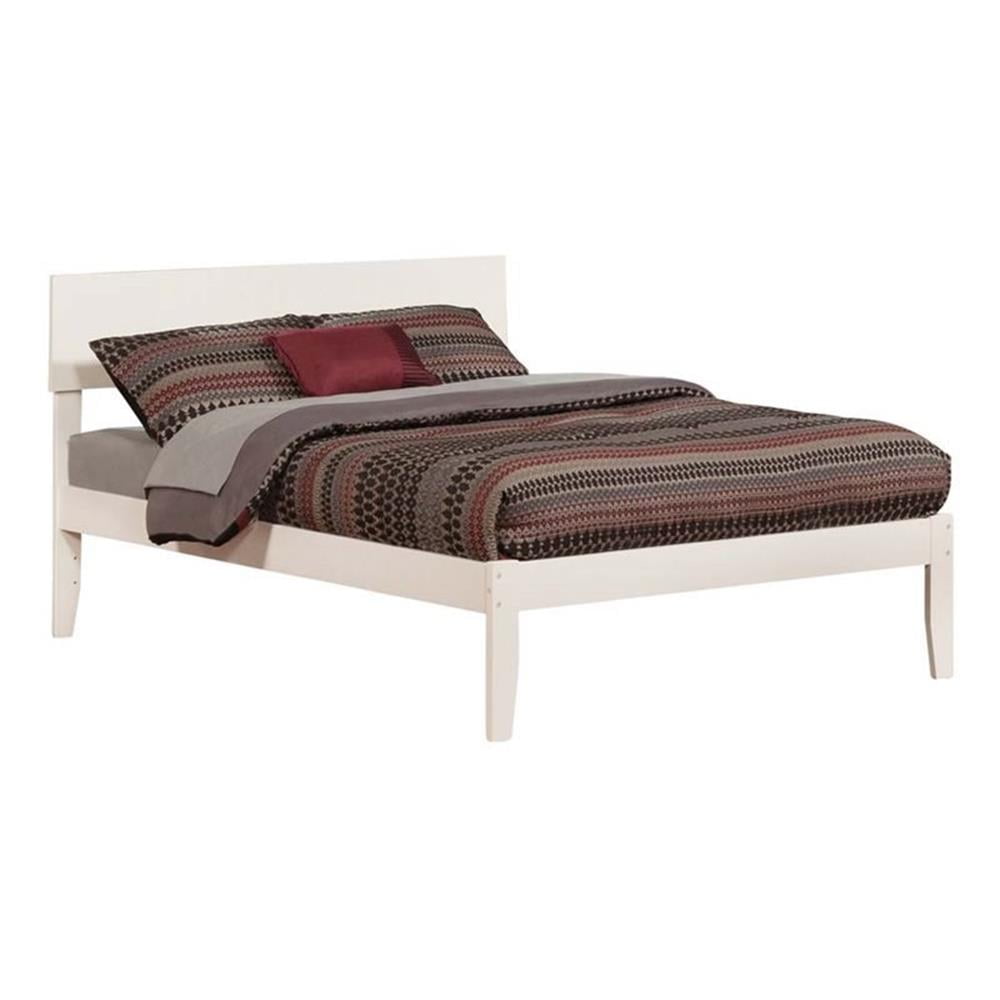 Leo & Lacey Solid Wood Full Platform Bed with Attachable USB Charger in ...