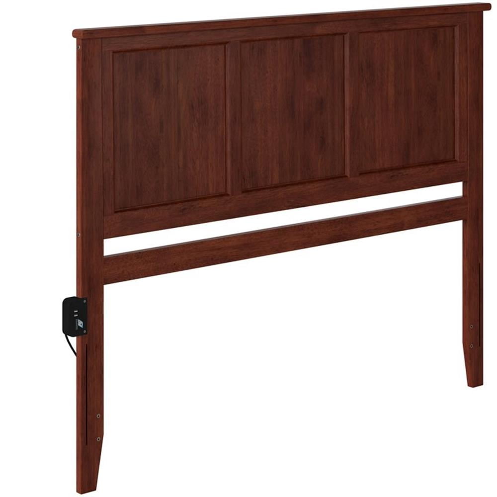 Leo & Lacey Traditional Solid Hardwood Queen Panel Headboard in Walnut ...