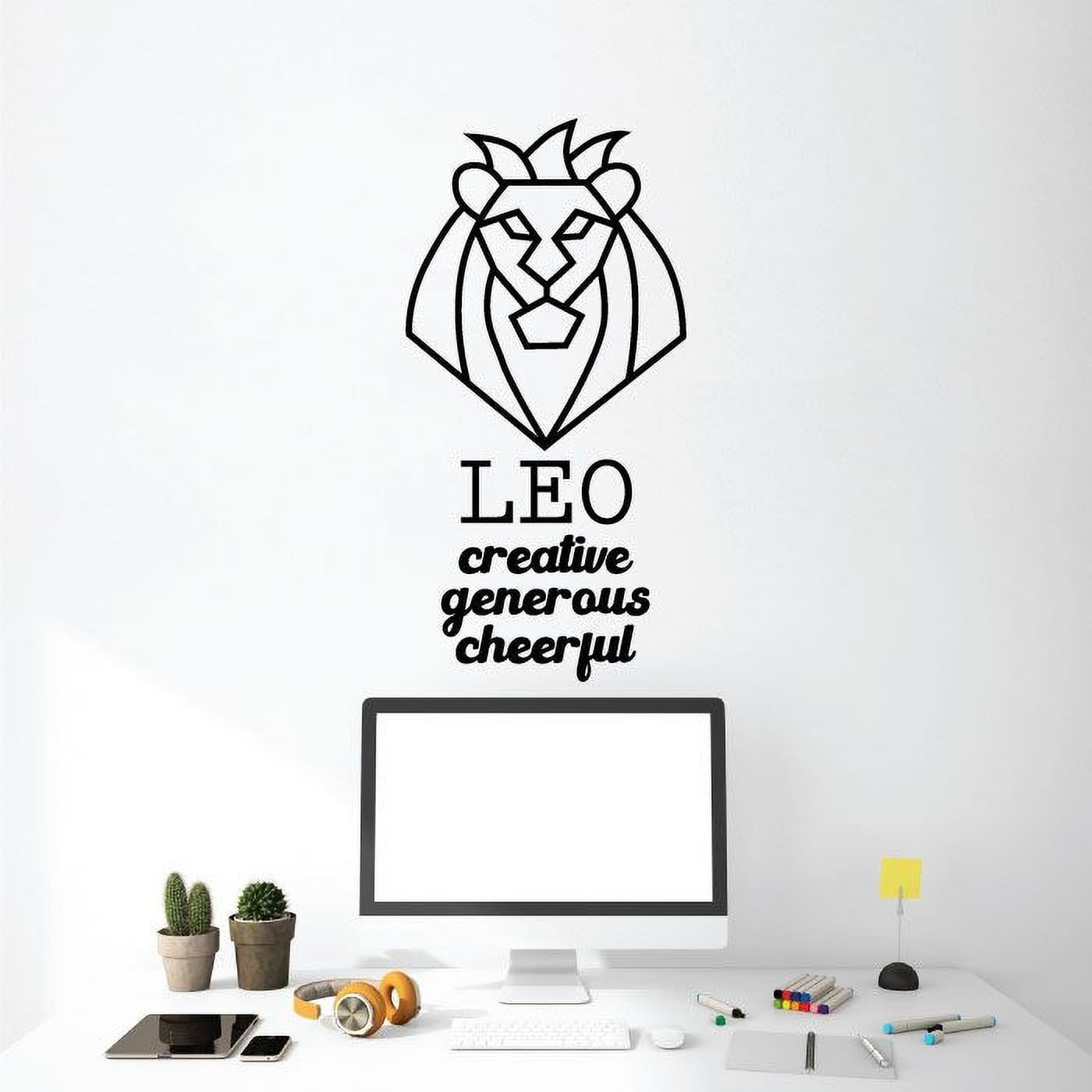 Leo Lion Beautiful Emblem Symbol Fire Sign Creative Generous Cheerful ...