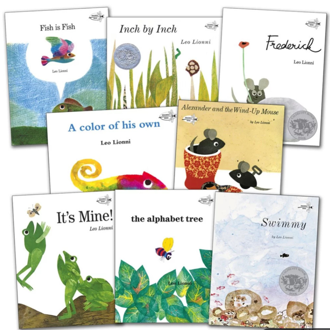 Leo Lionni Set (8): Swimmy; Inch by Inch; Fredrick; Alexander and the ...