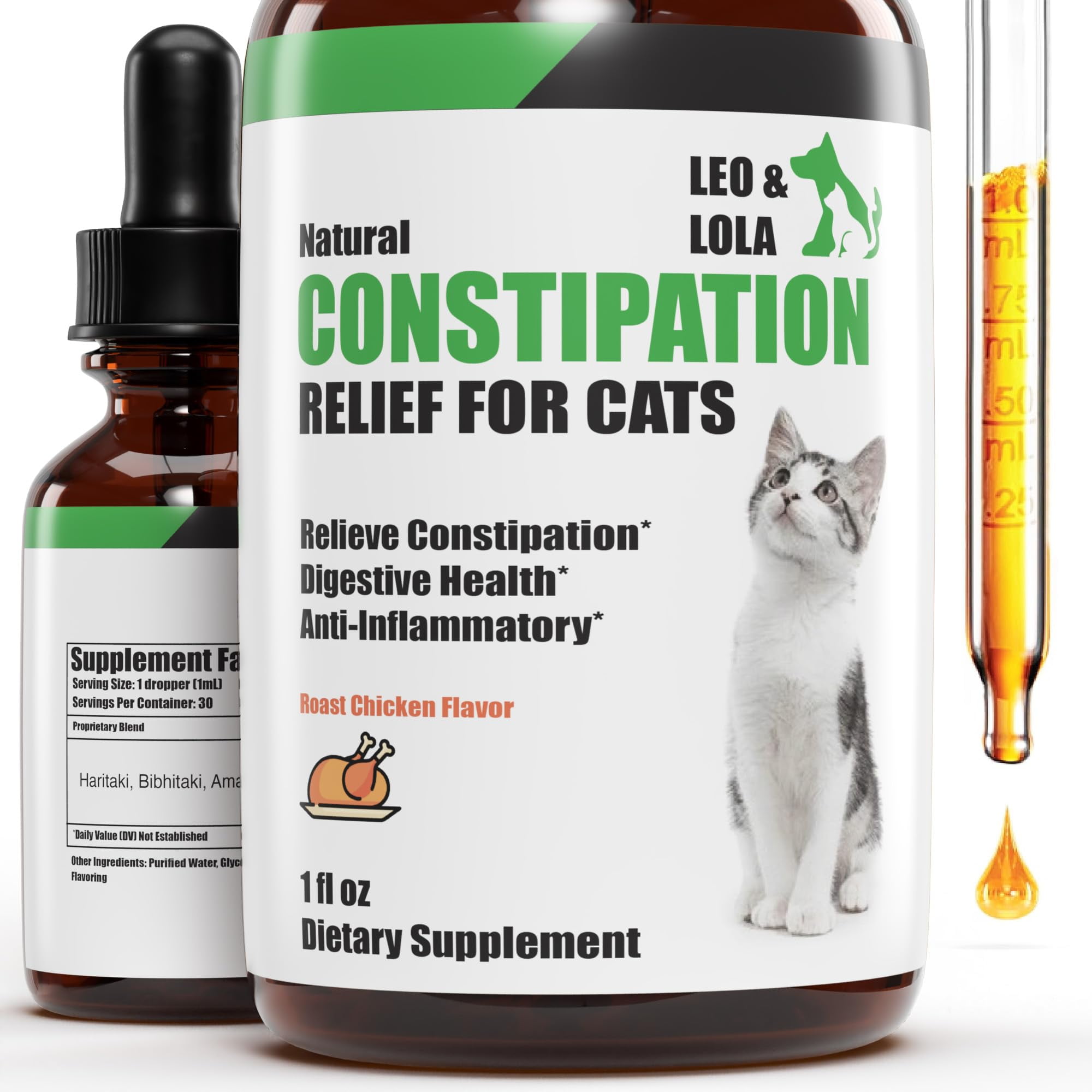 Leo & Lola Constipation Relief for Cats - Cat Constipation Relief - Cat ...