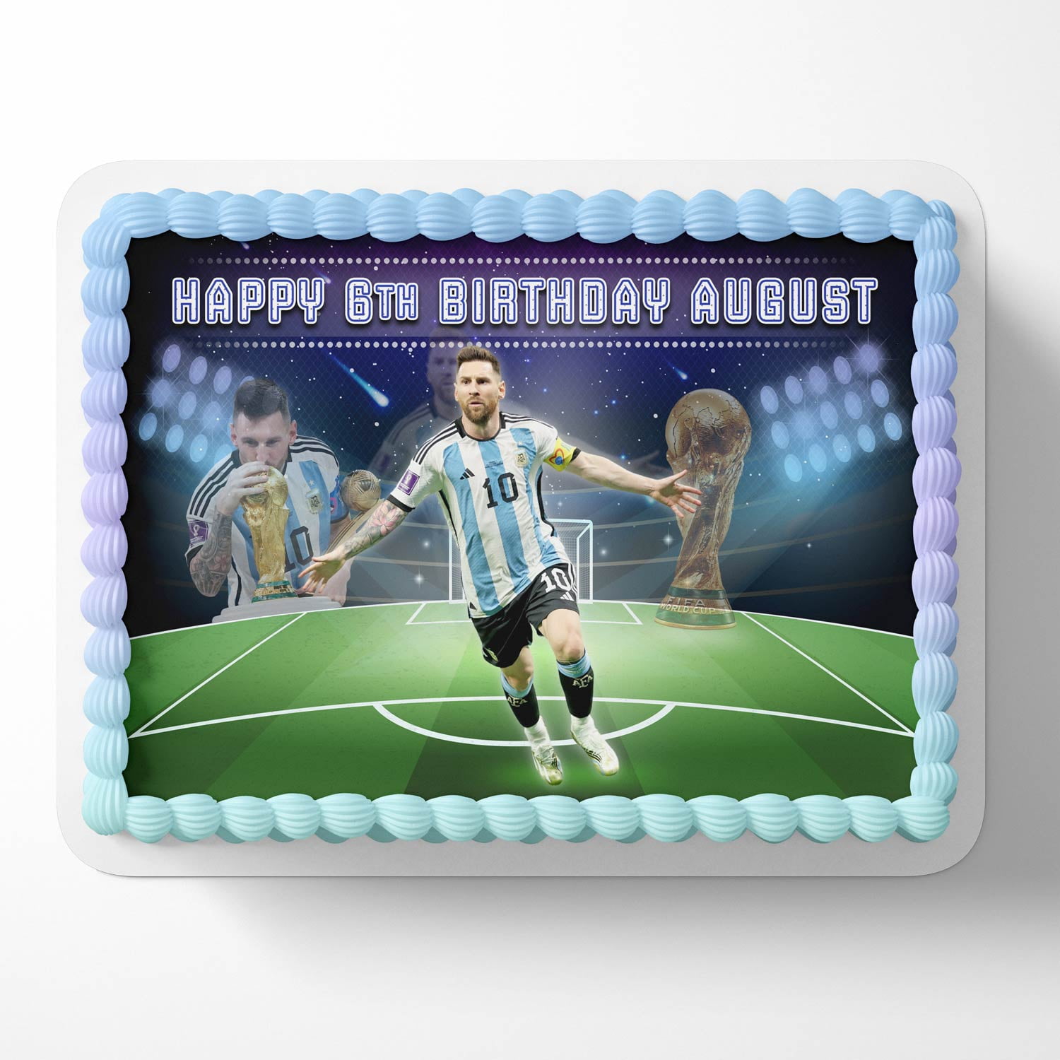 Leo Messi Futbol Edible Icing Cake Wrap Cake Image Icing Sugar Sheet ...