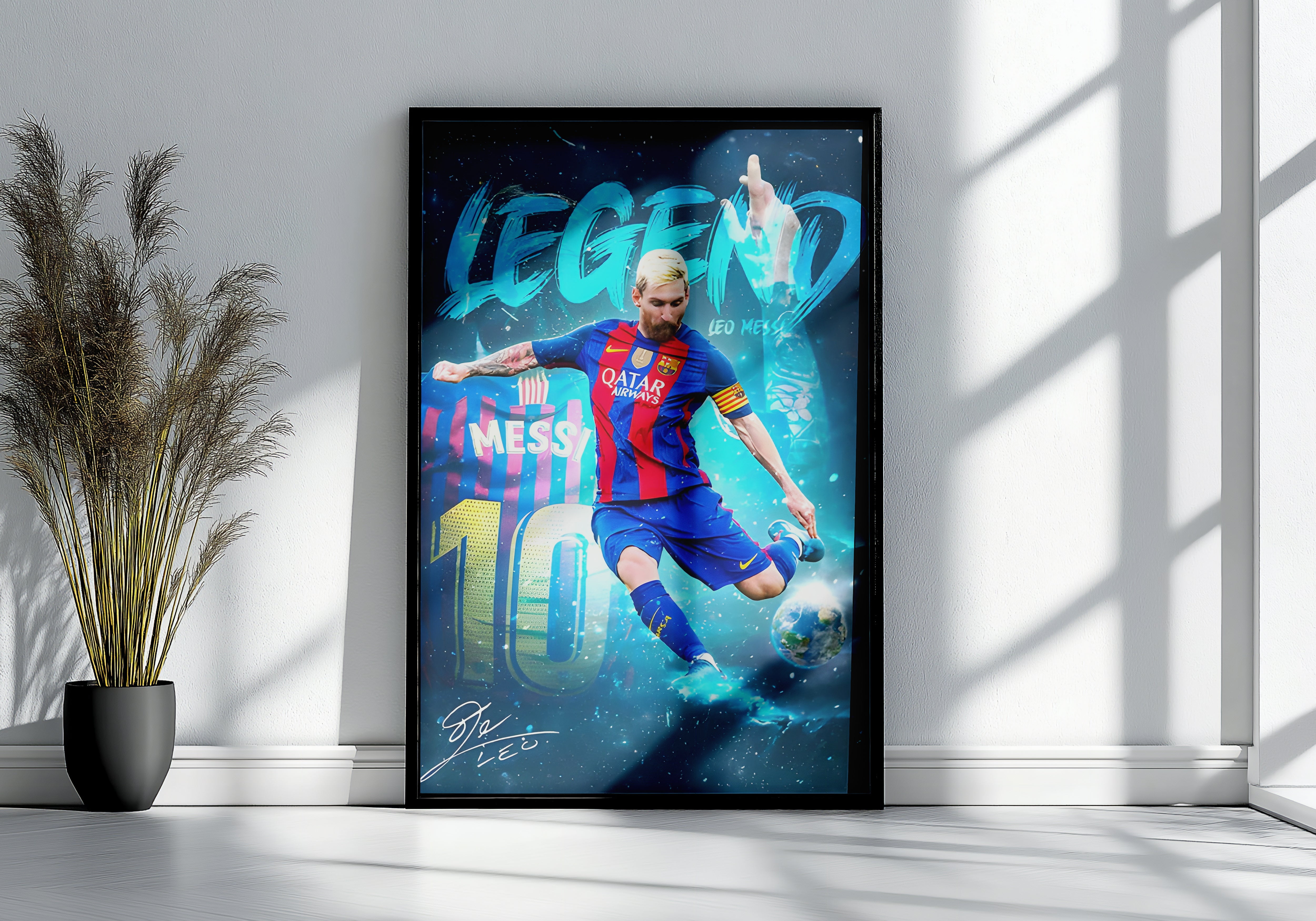 Leo Messi Legend Poster or Gallery Canvas Wall Art - Walmart.com