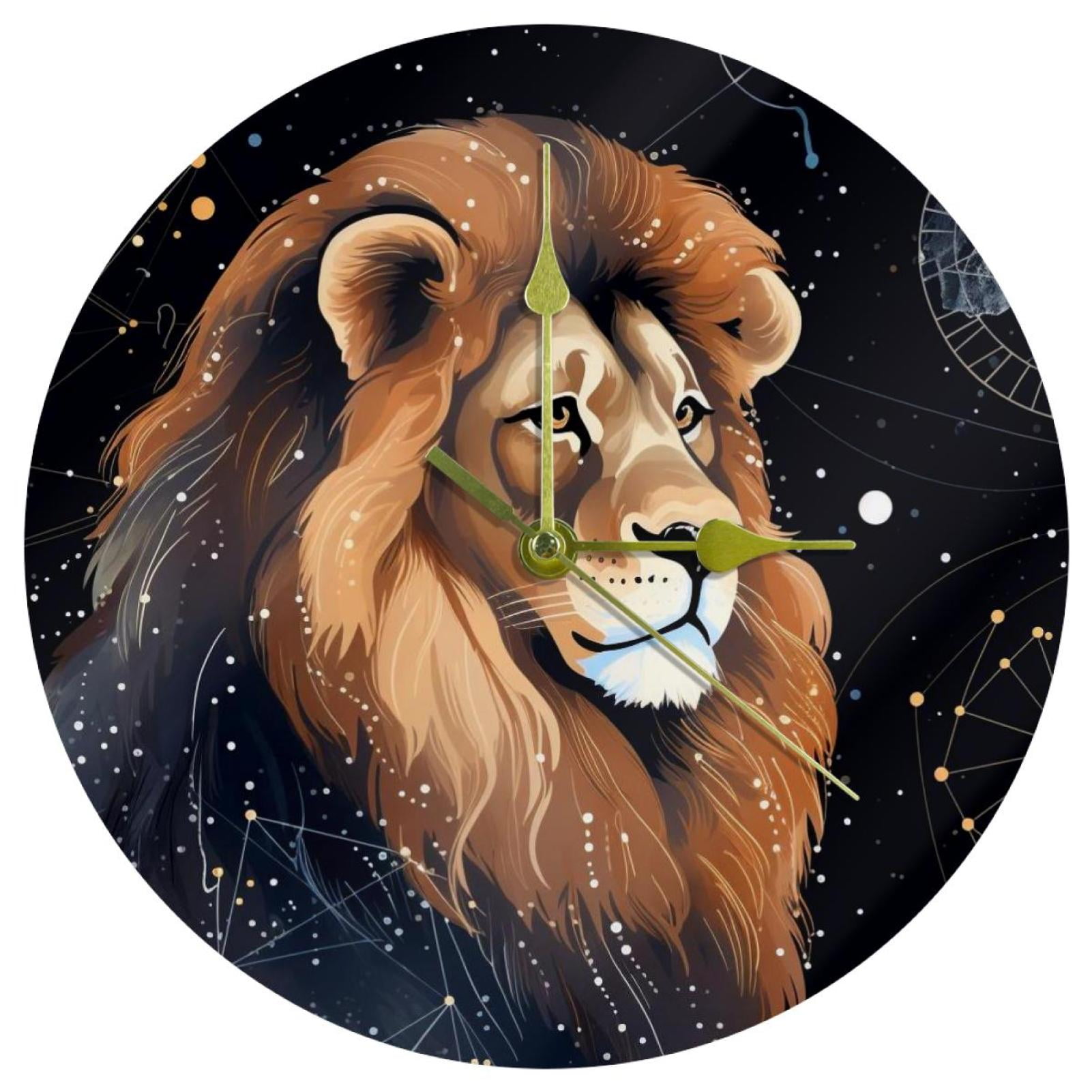 Leo Modern Round Acrylic Wall Clock, 9.8 Inches, Silent Non Ticking ...