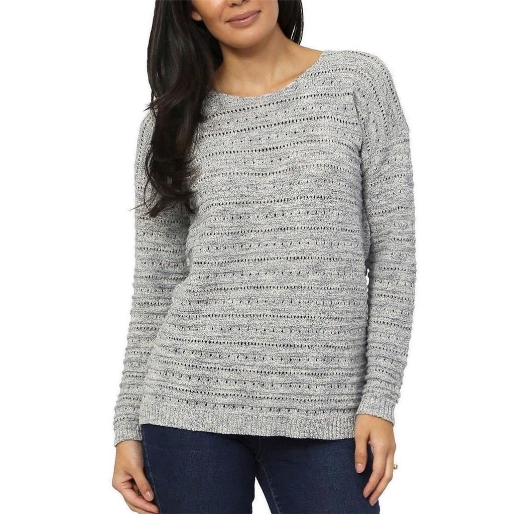 Leo & Nicole Ladies' Pointelle Crew-Neck Sweater Collar, Stratus Blue ...