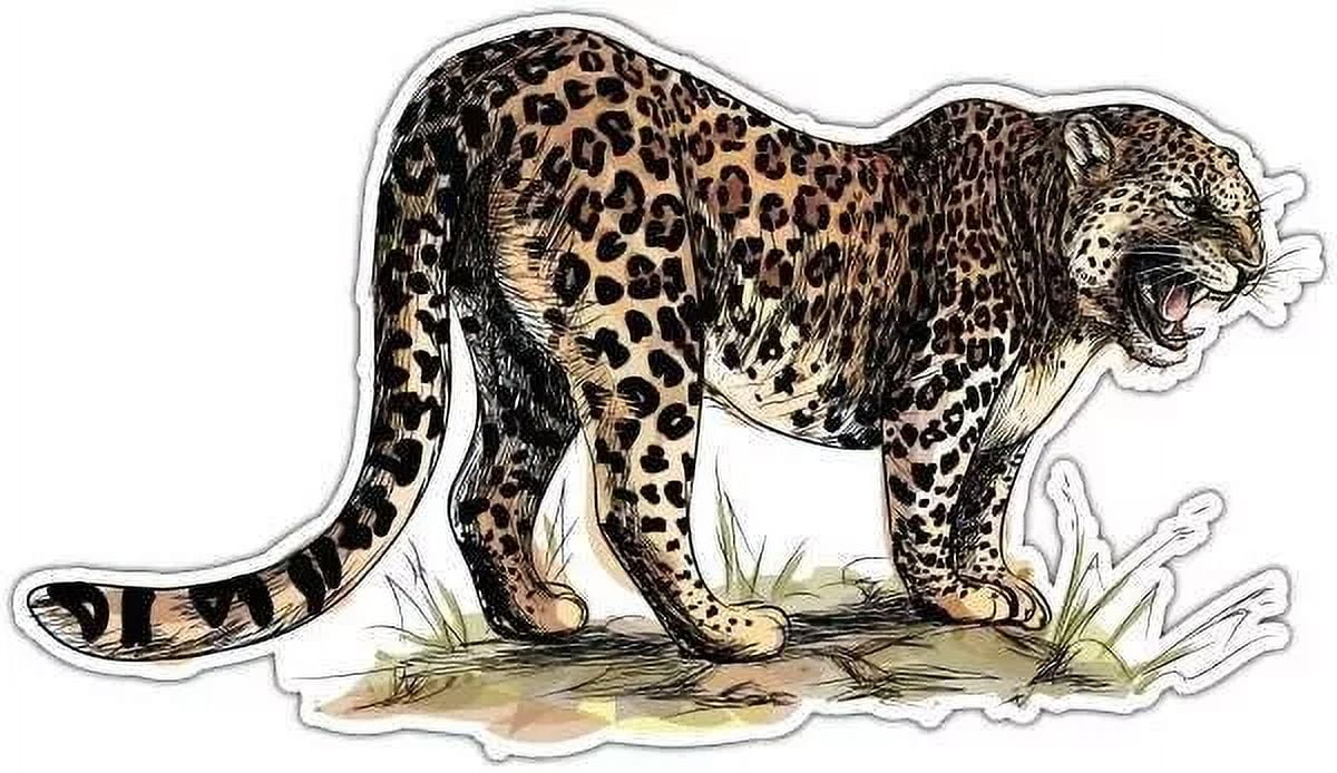 Leo.Pard Cheetah Panther Wild Animal Car Window Stickerphone Decal Water Bottle Stickers, Vinyl ...