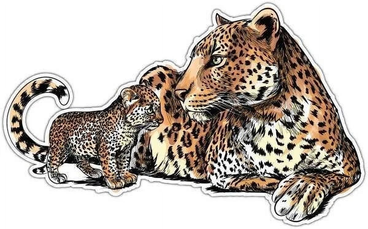Leo.Pard Kitten Cheetah Panther Animal Car Window Stickerphone Decal Water Bottle Stickers ...