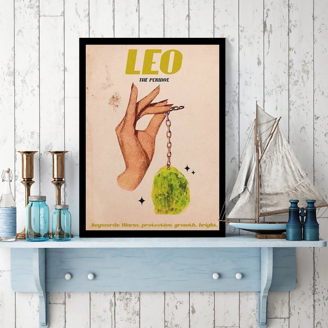 Leo The Peridot Vintage Poster, Leo Zodiac Retro Poster, Leo, Leo Born ...