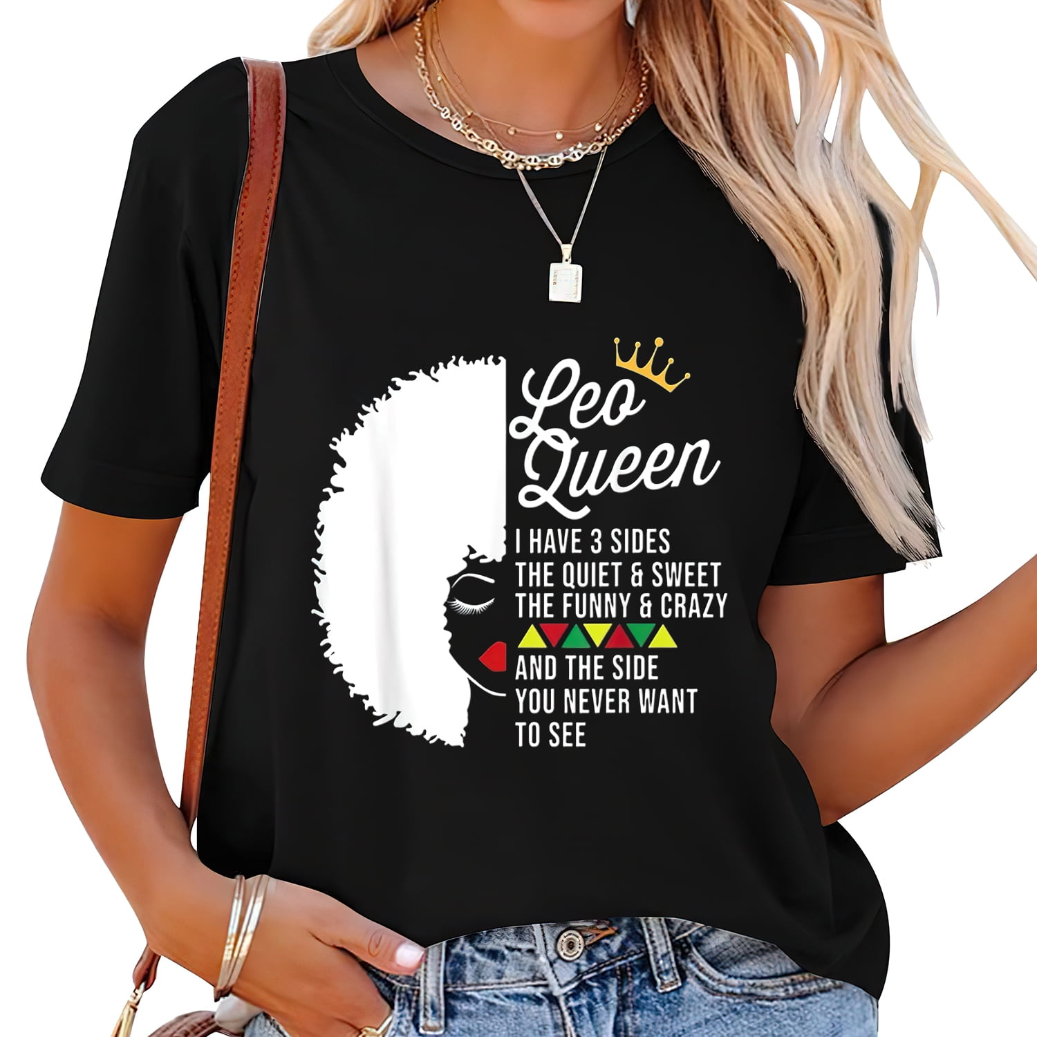 Leo Queen 2, Zodiac Sign Leo T-Shirt - Walmart.com