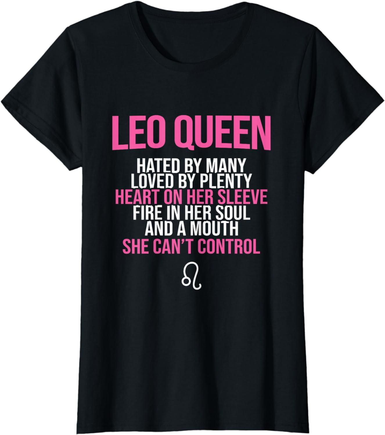 Leo Queen Mouth Can't Control August Leo Zodiac T-Shirt - Walmart.com