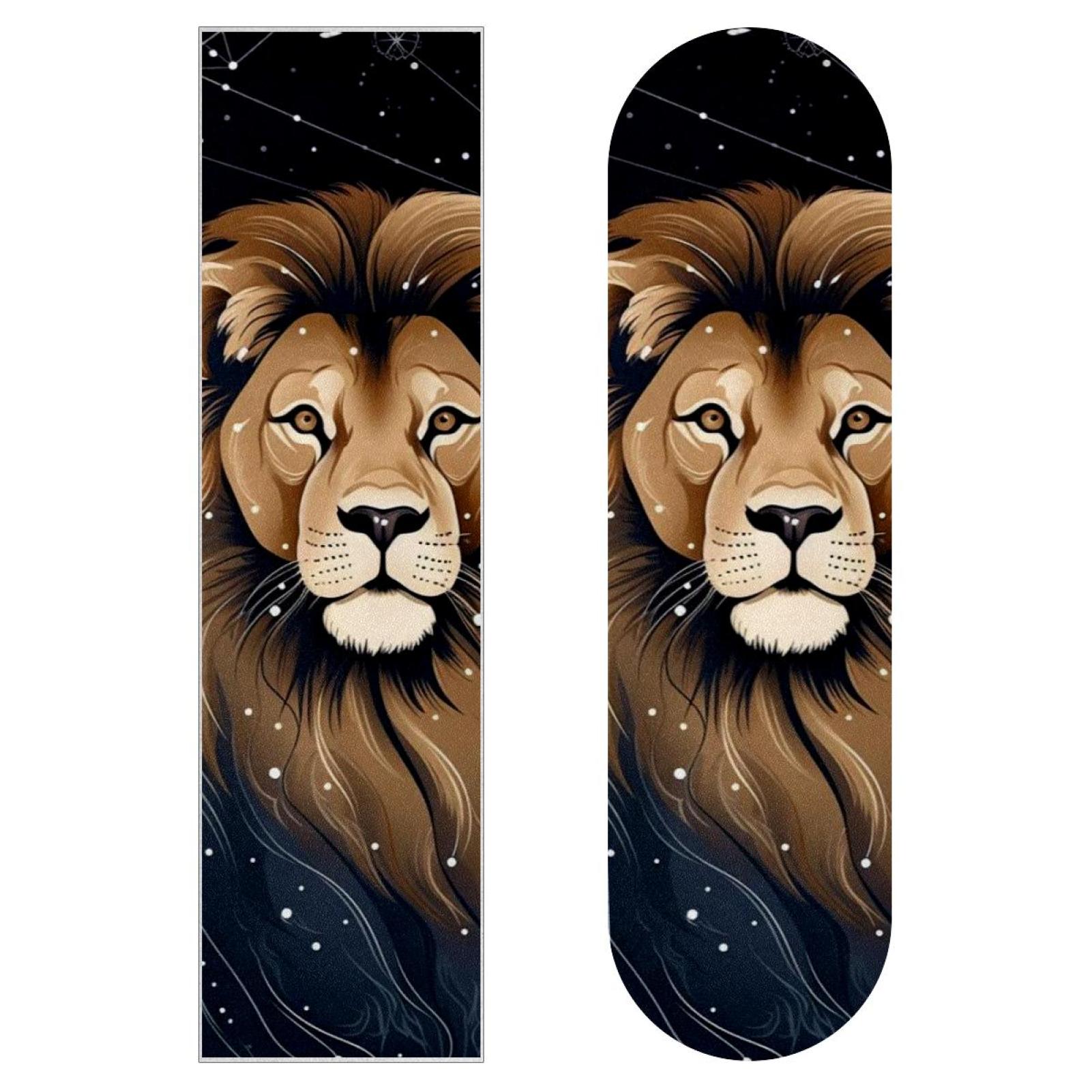 Leo Skateboard Grip Tape Set of 2 Emery PVC Stickers 8.8x32.6in/22.4x83 ...