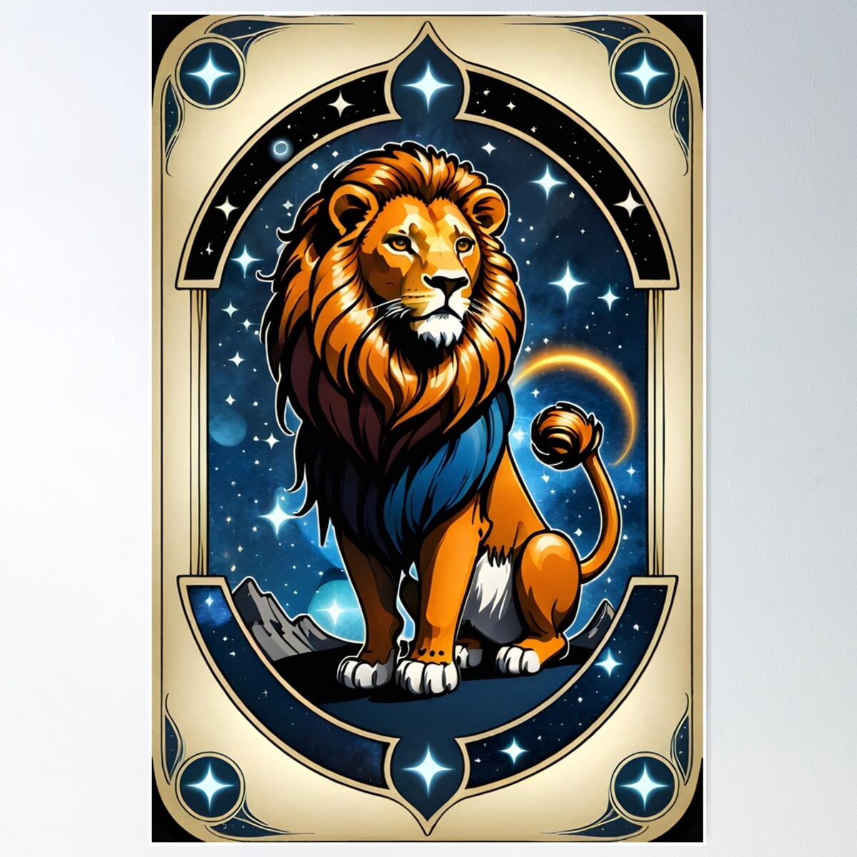 Leo Tarot Card Poster Wall Art, Modern Wall Decor For Living Room ...